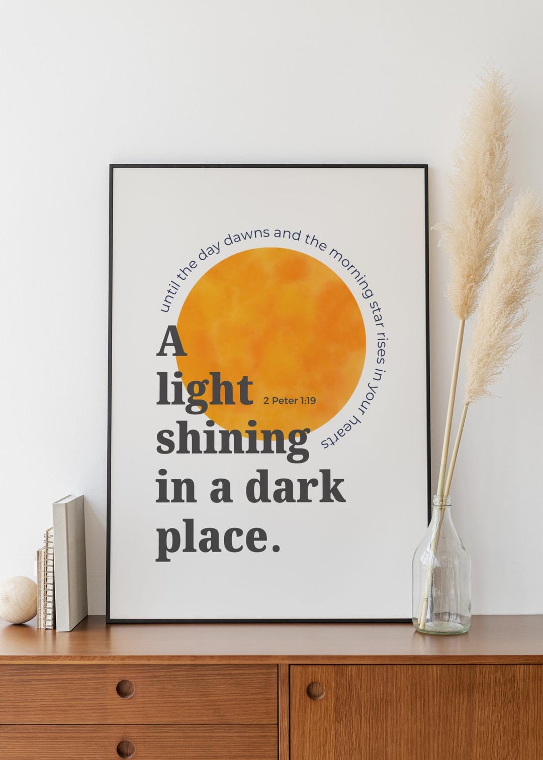A Light Shining in a Dark Place — Christian Wall Art | Bible Verse ...