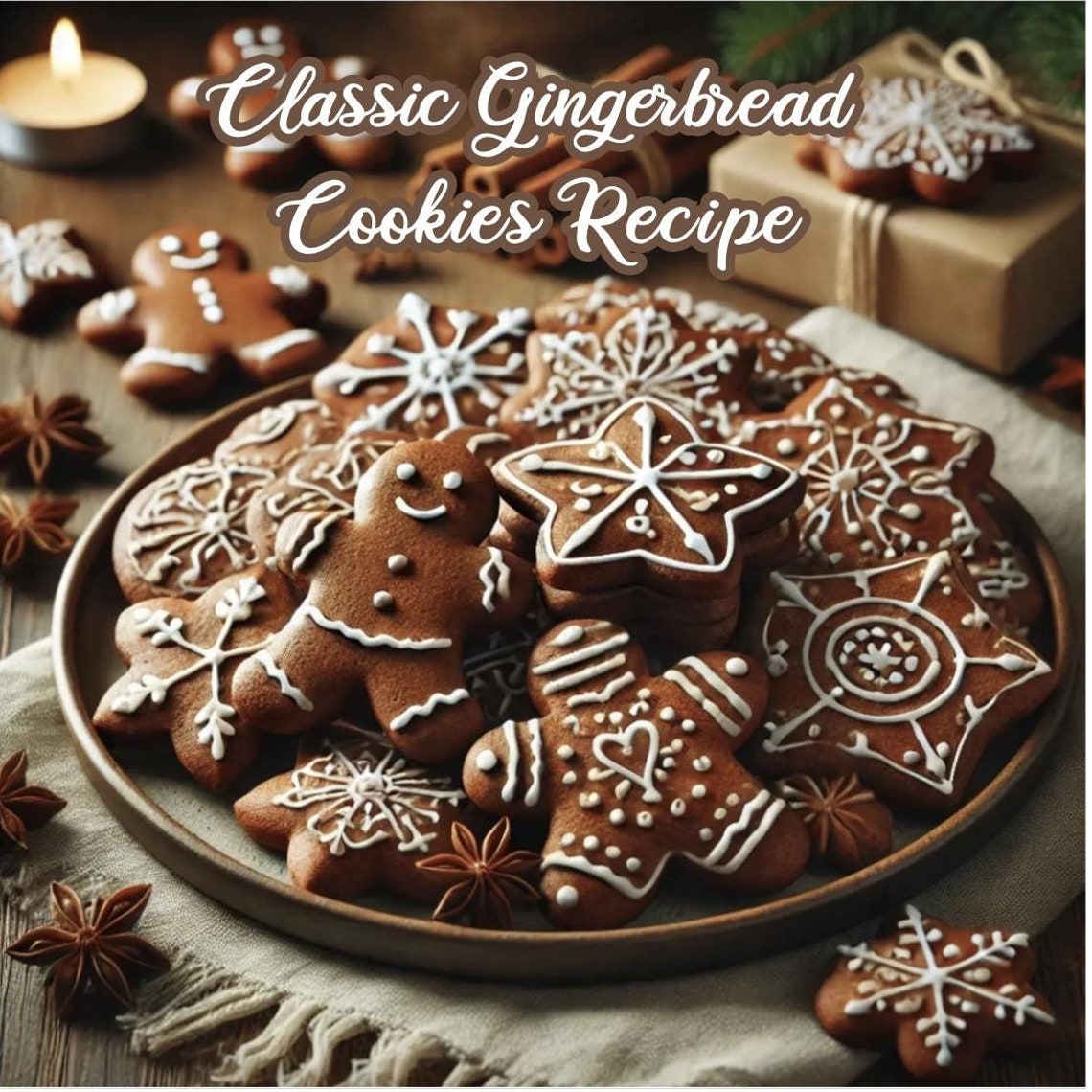 Printable Classic Gingerbread Cookie Recipe - Etsy