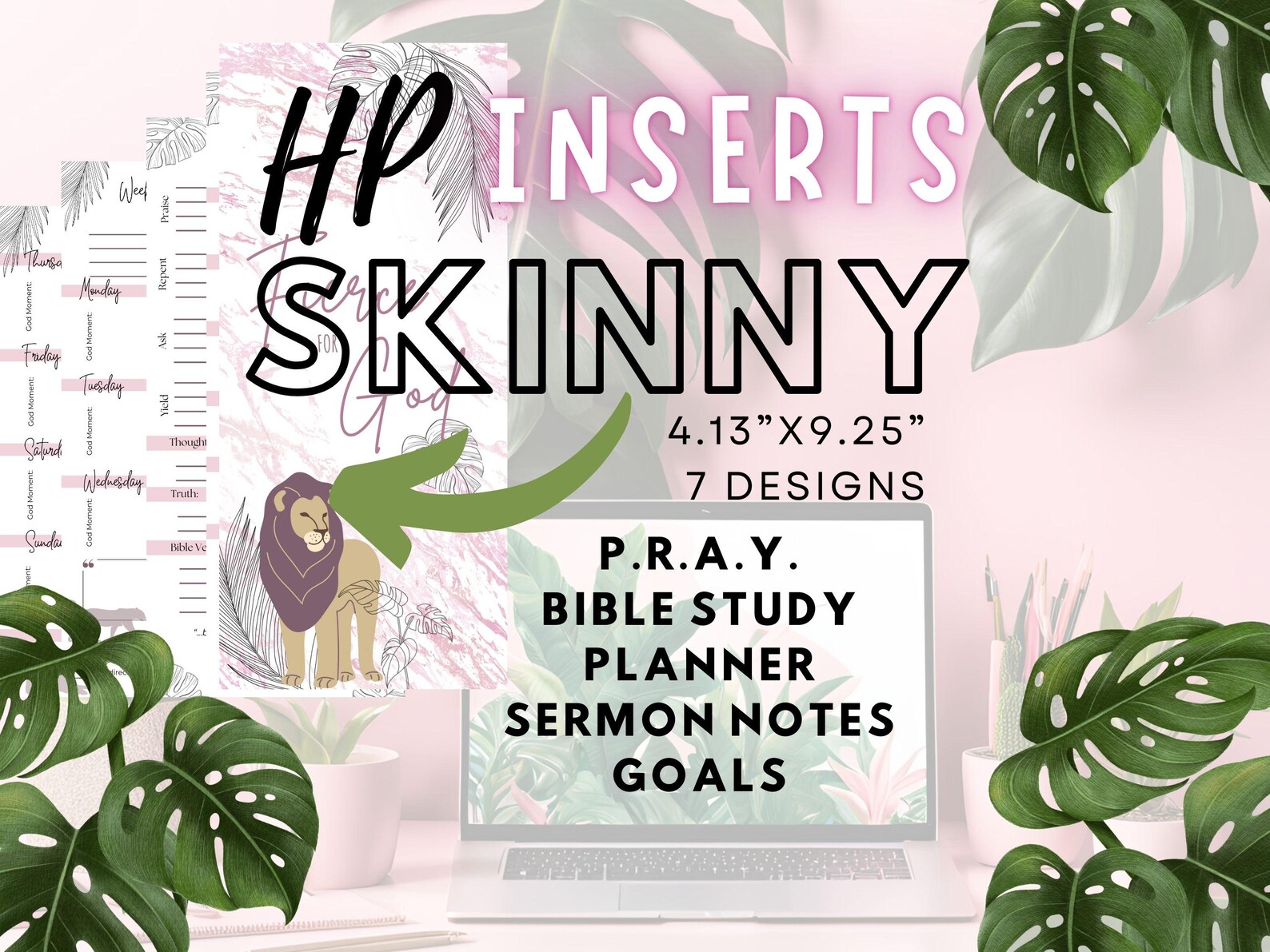 HP Skinny Insert, Half Sheet, Bible Study, Prayer, Planner, Goals ...