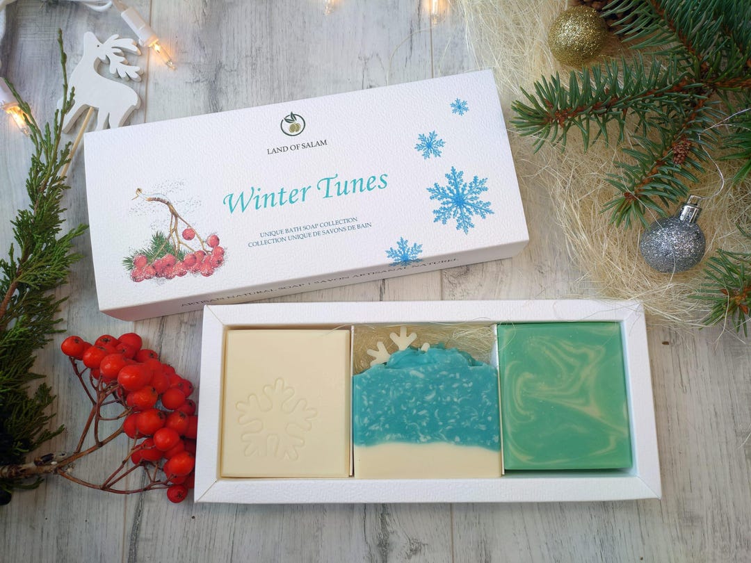 Winter Tunes Christmas Soap Gift Set 3 Soaps Gift Set Natural Soap Gift ...