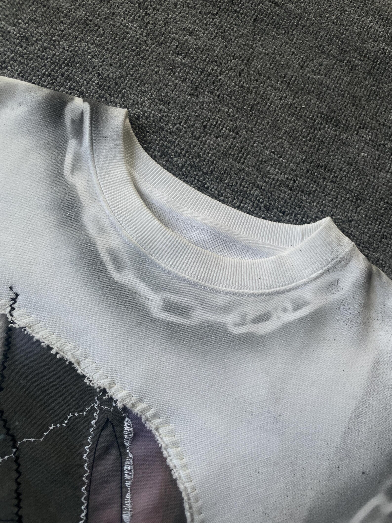 Remake Spray Paint Hand-painted Gothic Style Round Neck Sweatshirt - Etsy