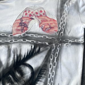 Remake Spray Paint Hand-painted Gothic Style Round Neck Sweatshirt - Etsy