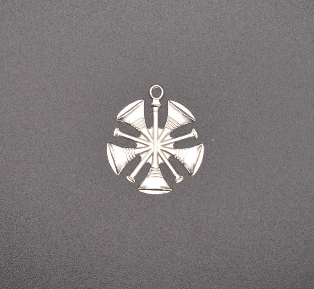 Fire Chief's 5 Bugle Charm - Sterling Silver - Etsy