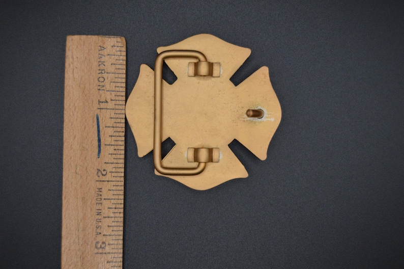 Fire Chief's Belt Buckle With Red Center Emblem - Etsy