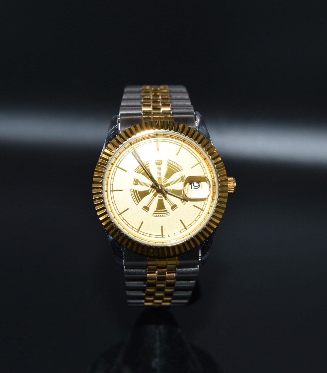 Chief's 5 Bugle With Polished Metal Face Seiko Movement Watch With Two ...