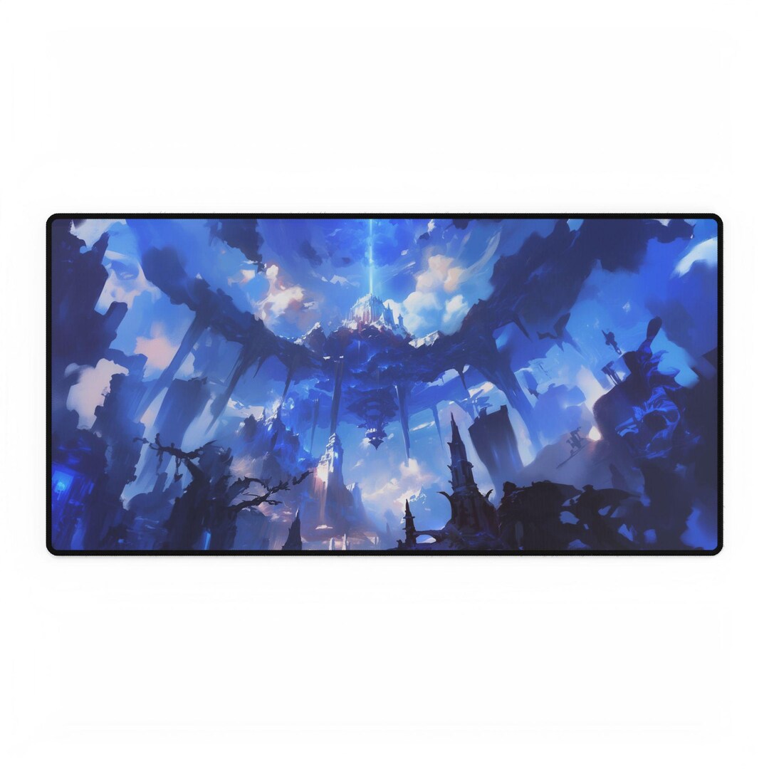 Floating Fantasy Islands Destiny Desk Mat, Oceanic Office Decor ...