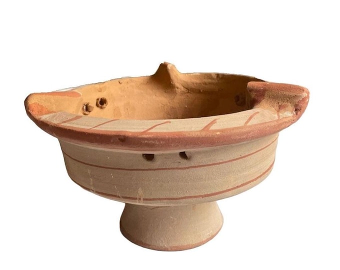 Moroccan Handmade Clay Brazier, Moroccan Majmar, Charcoal Brazier ...
