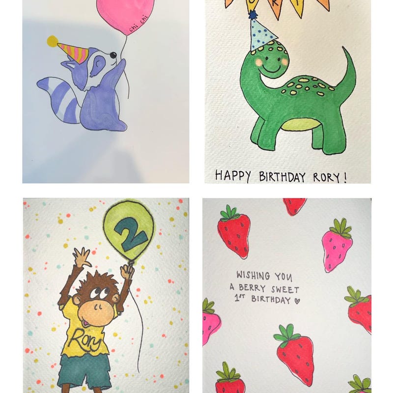 Hand Drawn Cards - Etsy