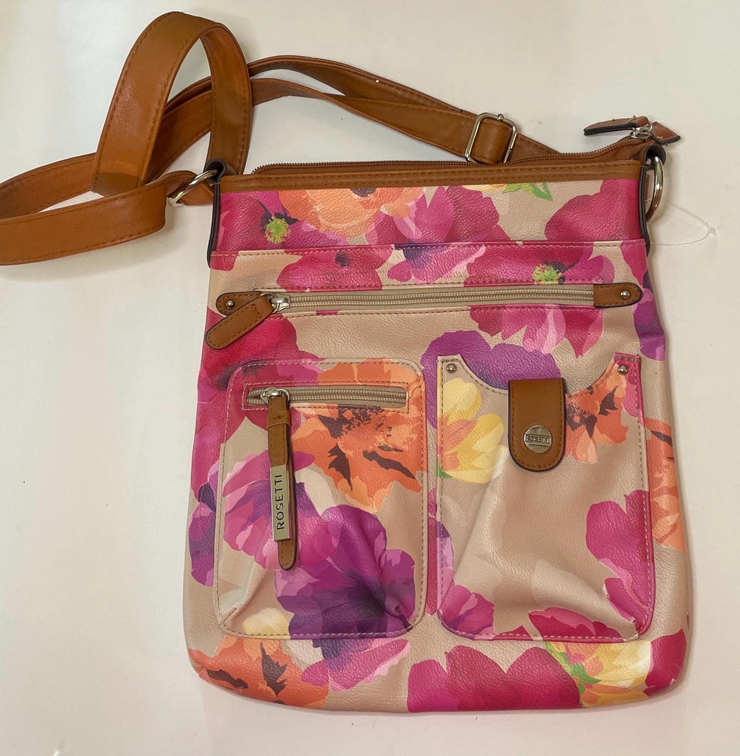 Vintage - Rosetti Floral Print Purse - Etsy