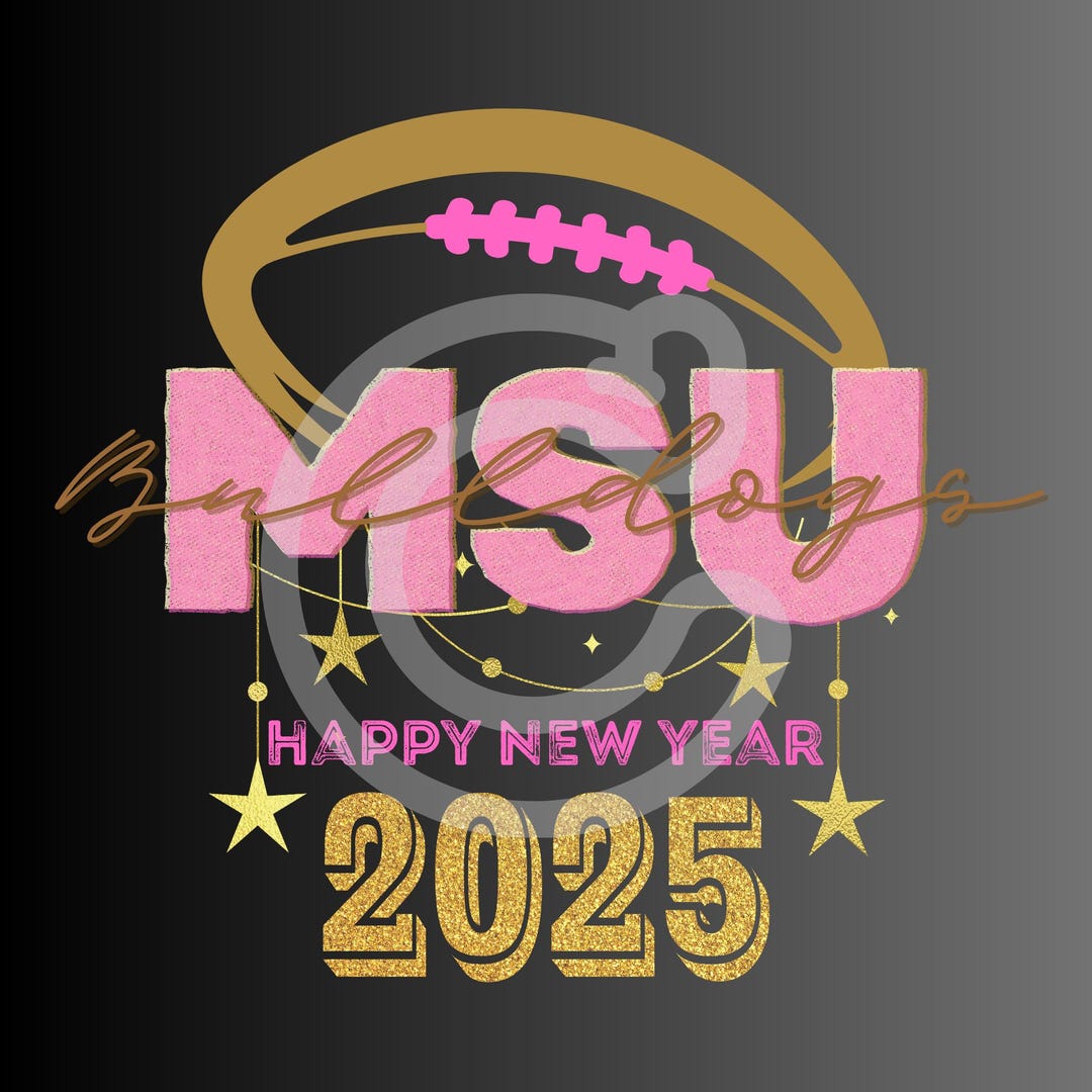 MSU Pink Happy New Year 2025 PNG - Etsy