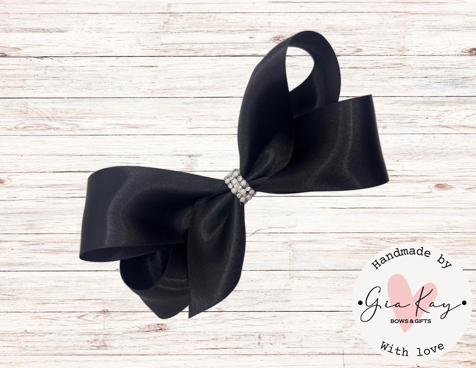 Black Satin Ribbon Bow - Etsy