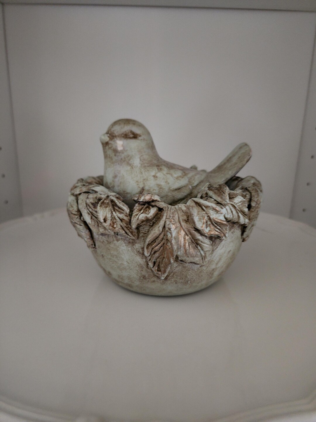 Vintage-inspired Bird in Planter. - Etsy