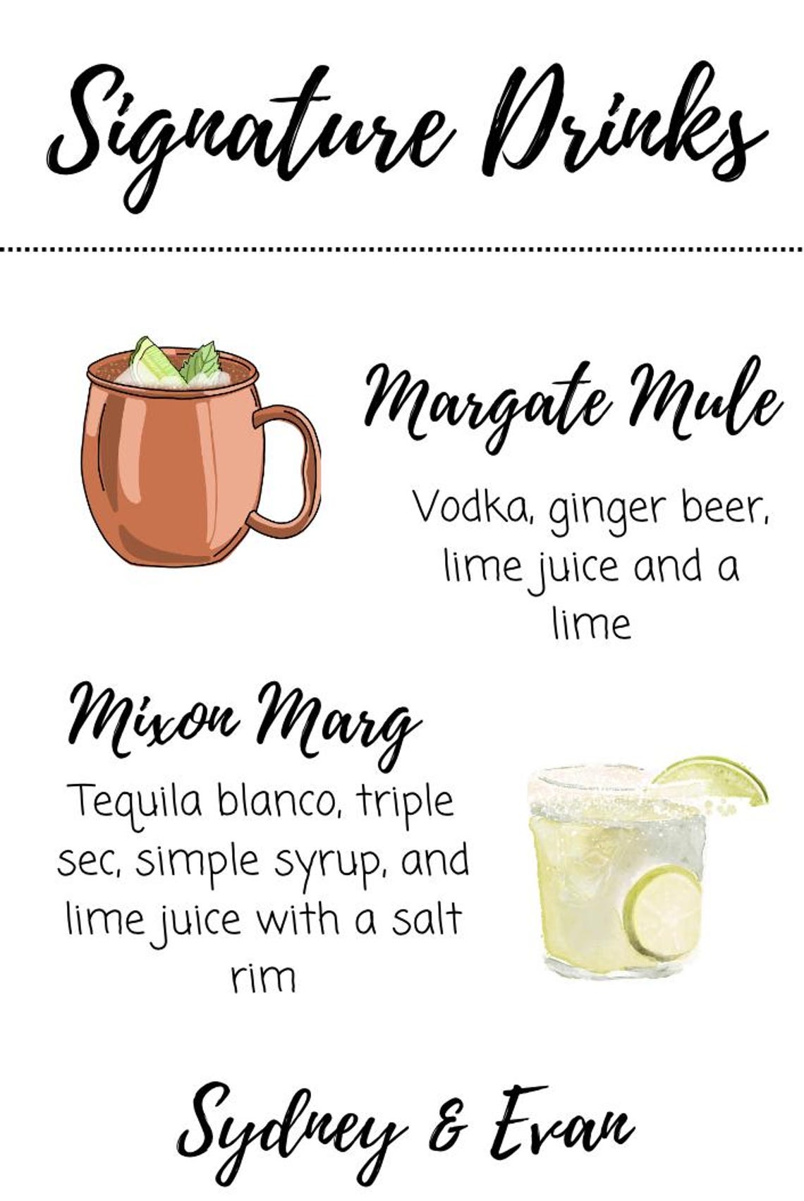 Custom Drinks Bar Sign - Etsy