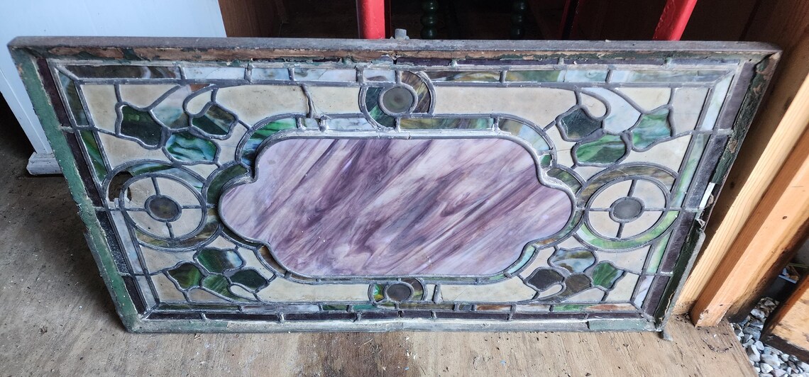 Vintage Memorial Stained Glass Window, Rectangular - Personalized for ...
