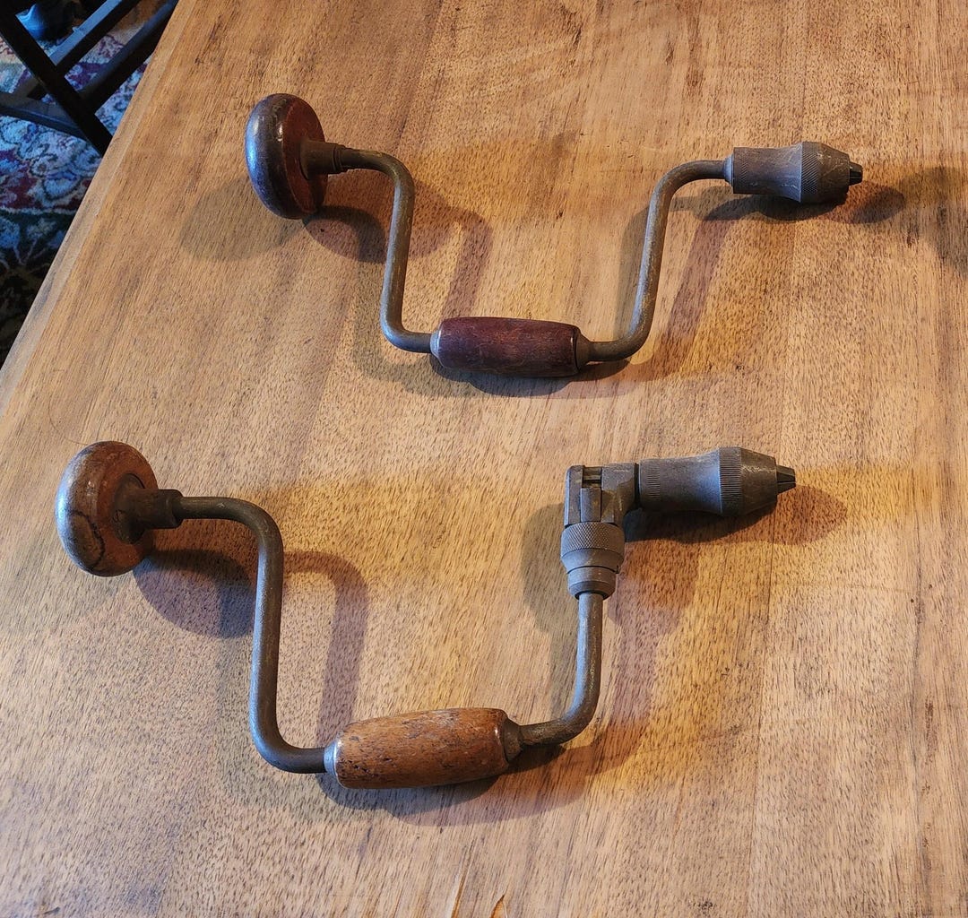 Vintage Ratcheting Bit Brace Auger Hand Drill - Etsy