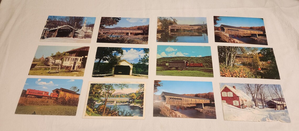 Vintage Travel Postcard Lot of Vermont for Crafting/collecting. 1940's ...