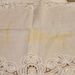 Vintage Large Belgian White Linen Tablecloth W Cutwork & Battenburg ...