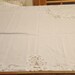 Vintage Large Belgian White Linen Tablecloth W Cutwork & Battenburg ...