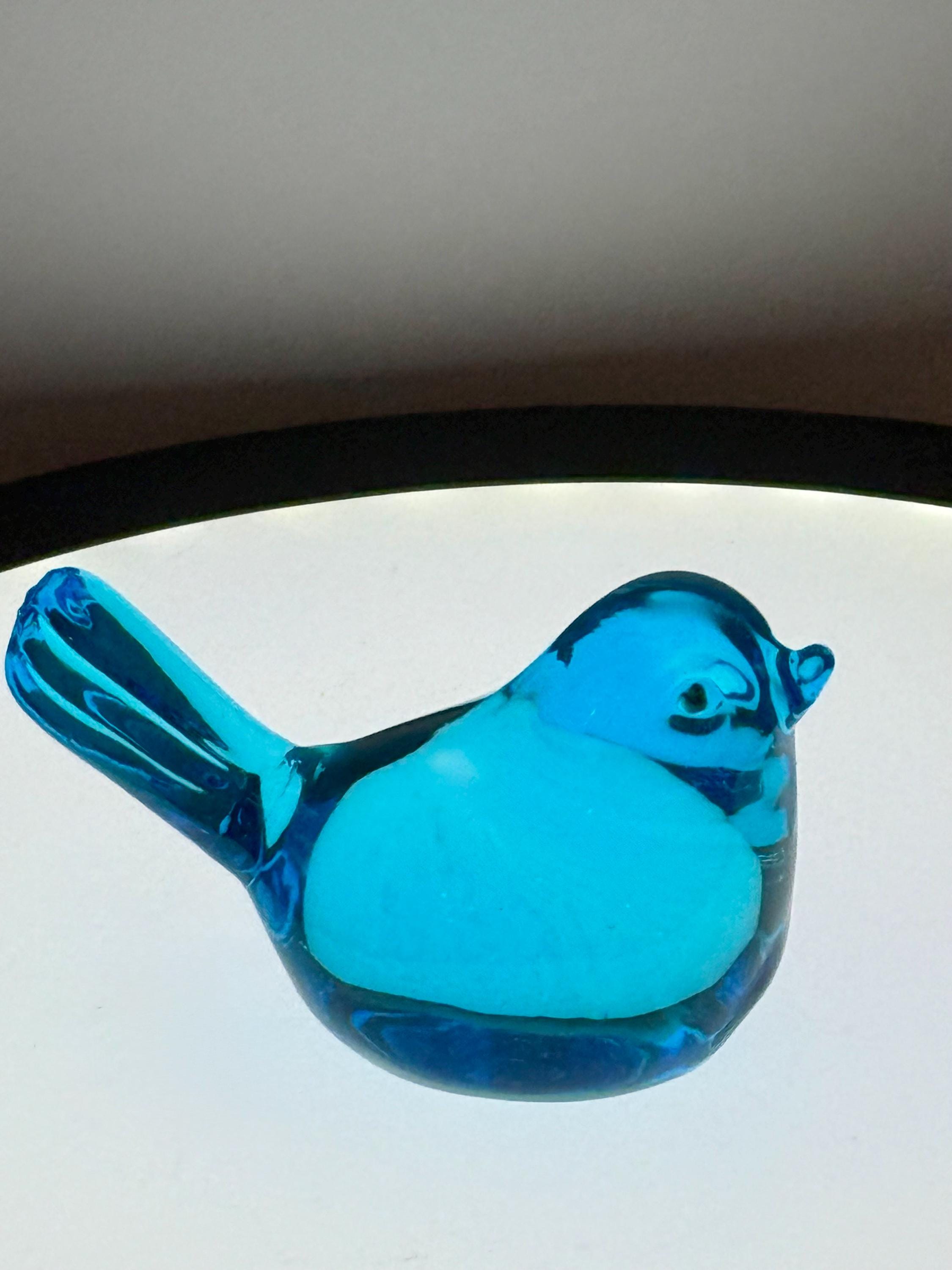 Crystal Glass “blue Bird” (x-small) - Etsy