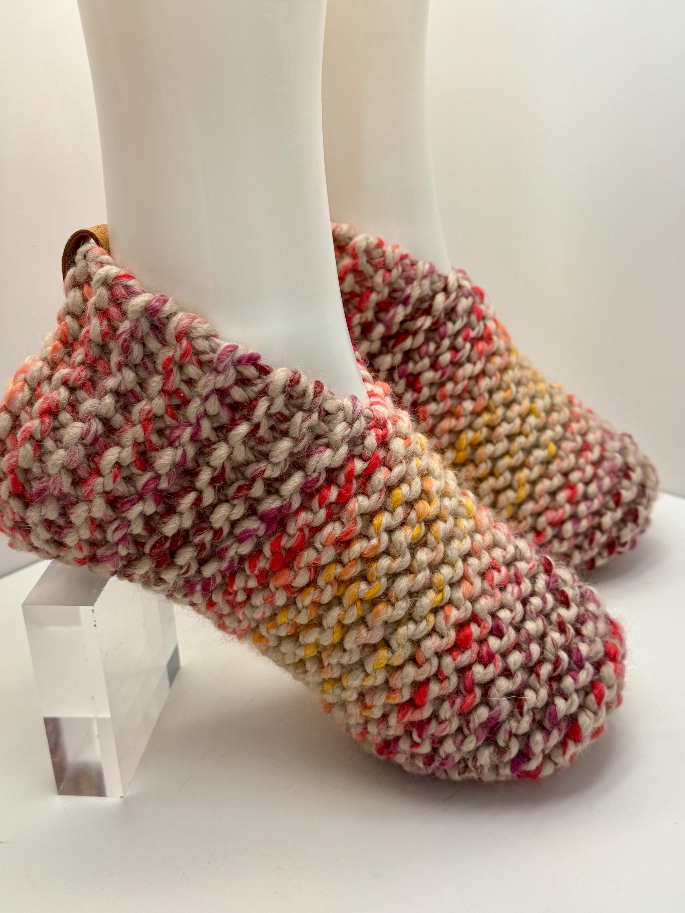 Handknit Heavy-weight Stretchy Slippers (unisex) - Etsy