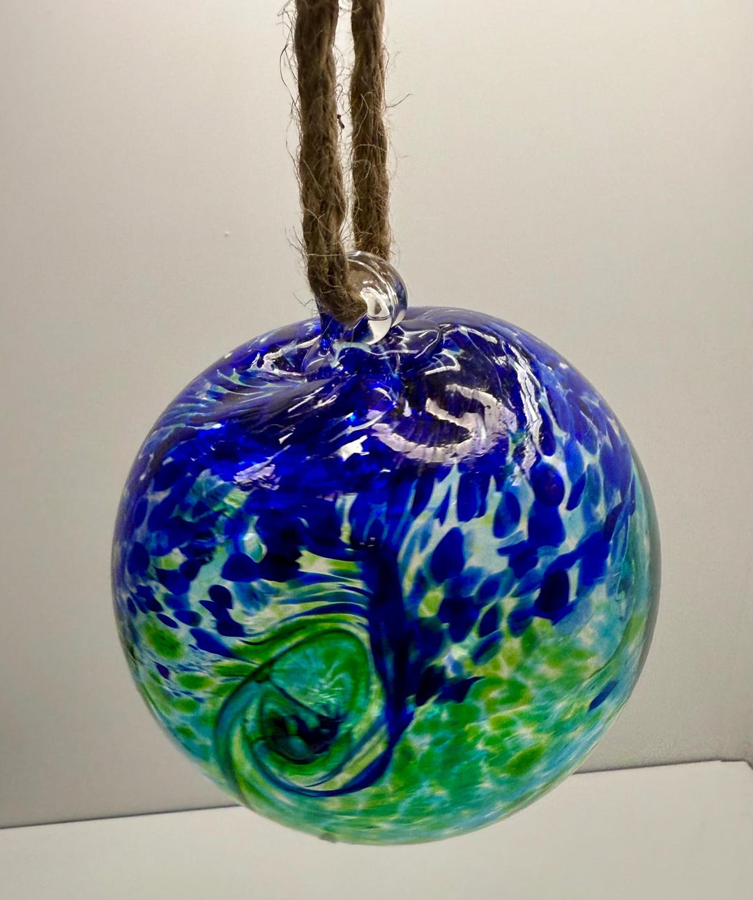 Handblown Glass “starry Night” Witch Ball (5”) - Etsy
