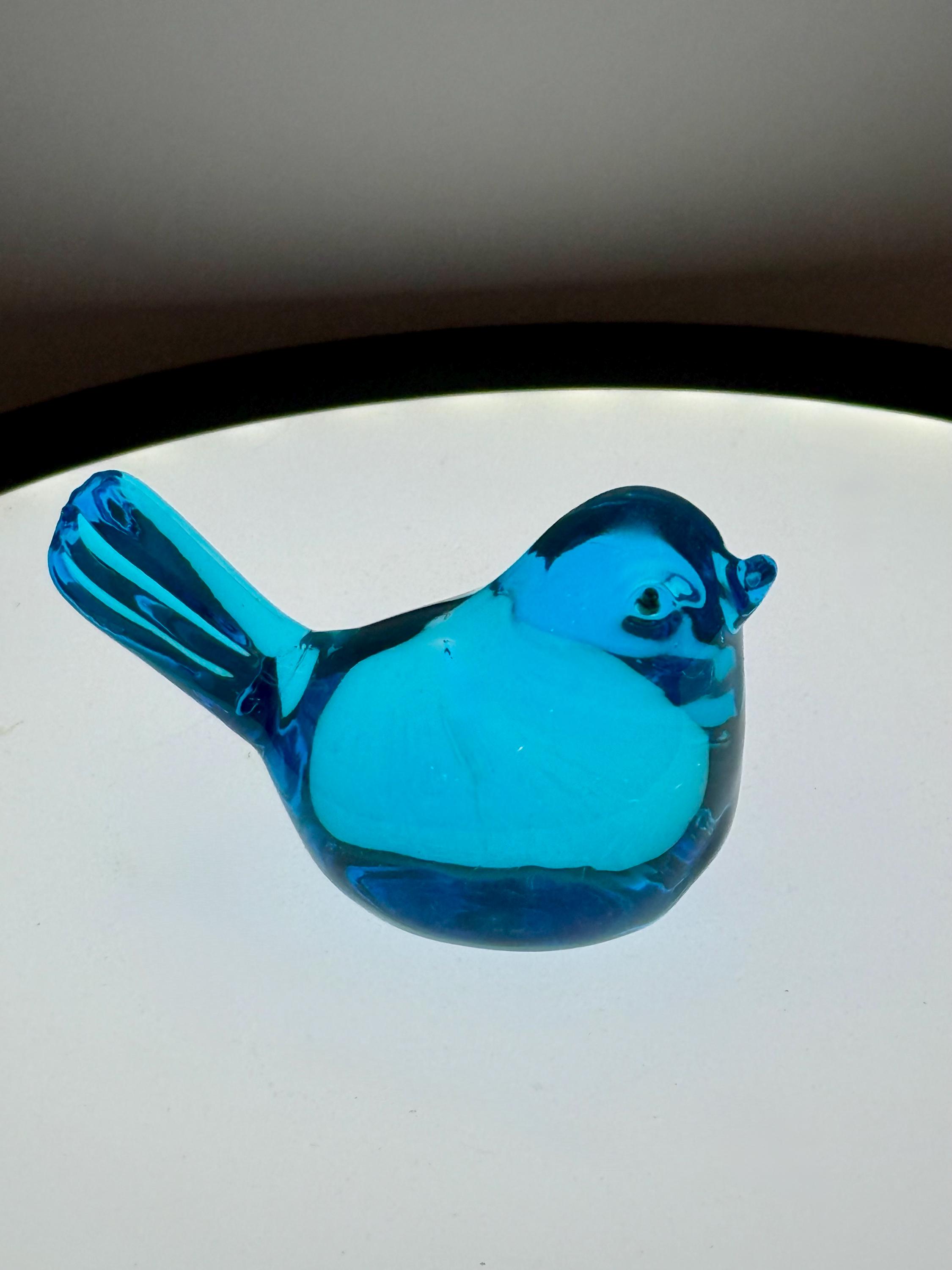 Crystal Glass “blue Bird” (x-small) - Etsy