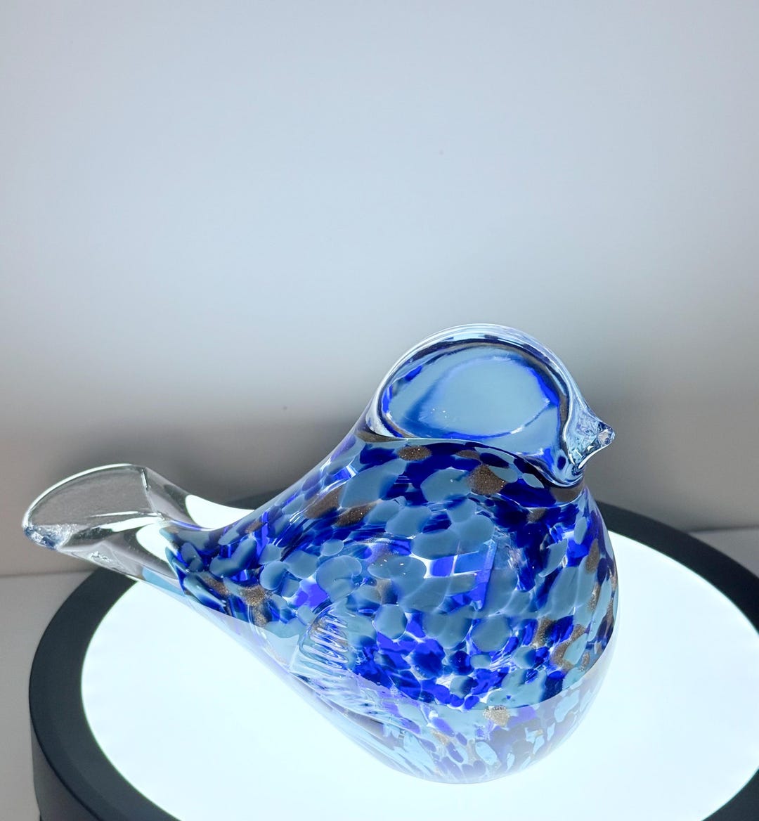Crystal Glass “bird” (xl/teal & Gold) - Etsy