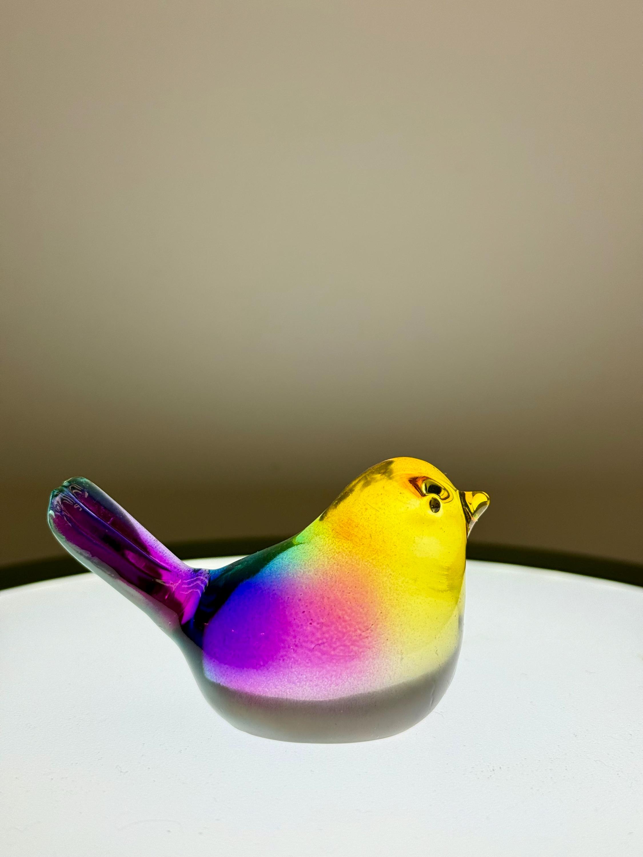 Crystal Glass “bird” (x-small/multi-colored) - Etsy
