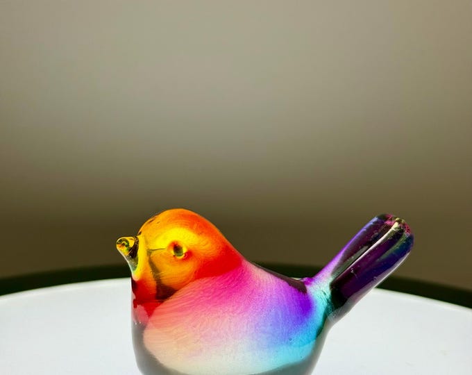 Crystal Glass “bird” (x-small/multi-colored) - Etsy
