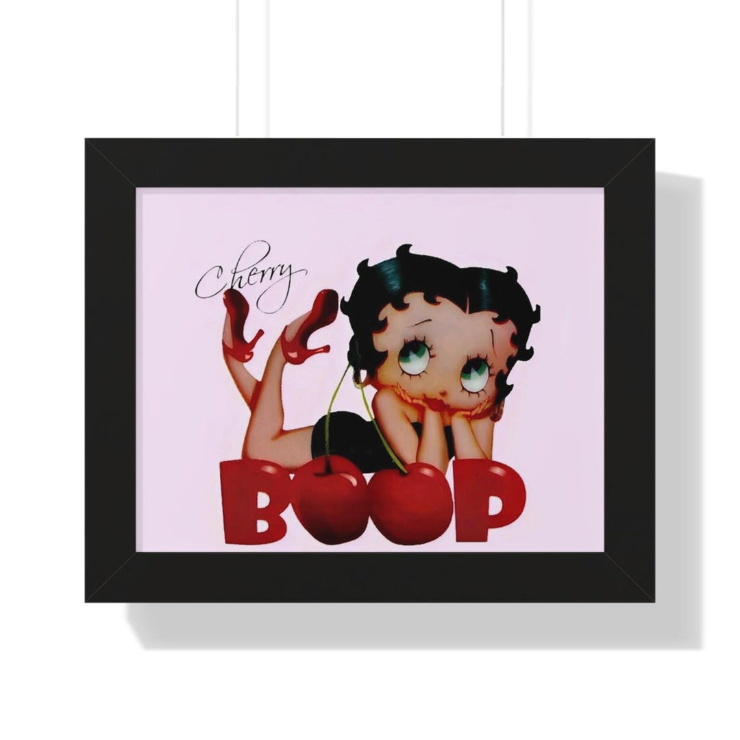 Vintage Glam Decor & Cartoon Icon Betty Boop-framed Horizontal Poster ...