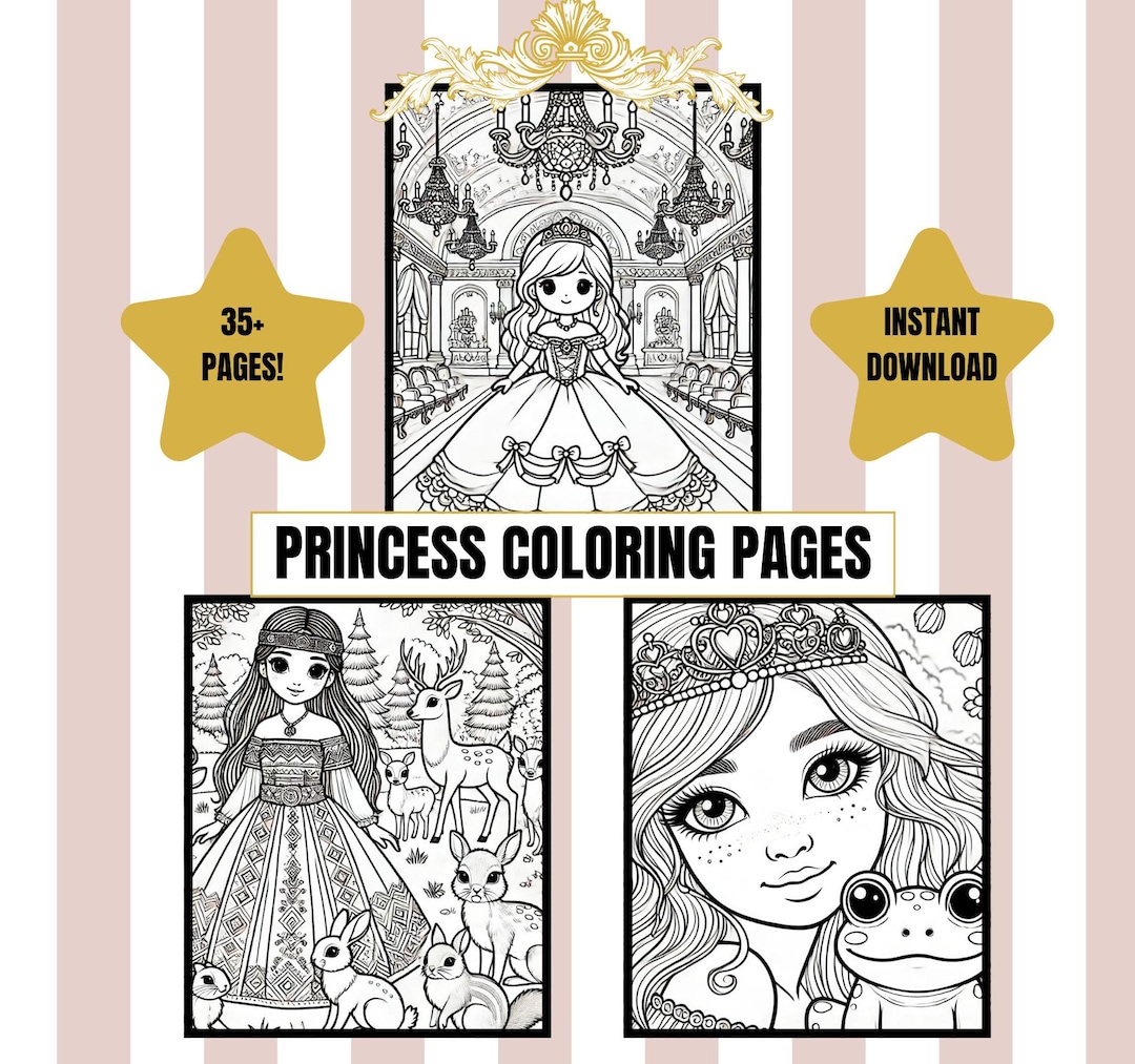 Princess Coloring Pages, Toddler Coloring Book, Princess Coloring Book ...