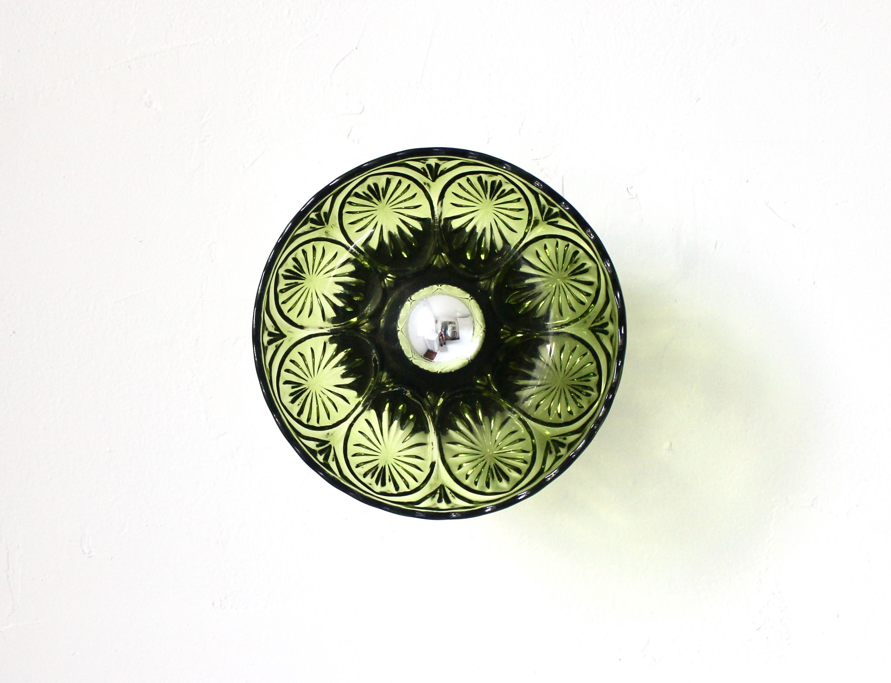 Flush Mount Wall Sconce or Ceiling Lighting Fixture, Upcycled Vintage ...