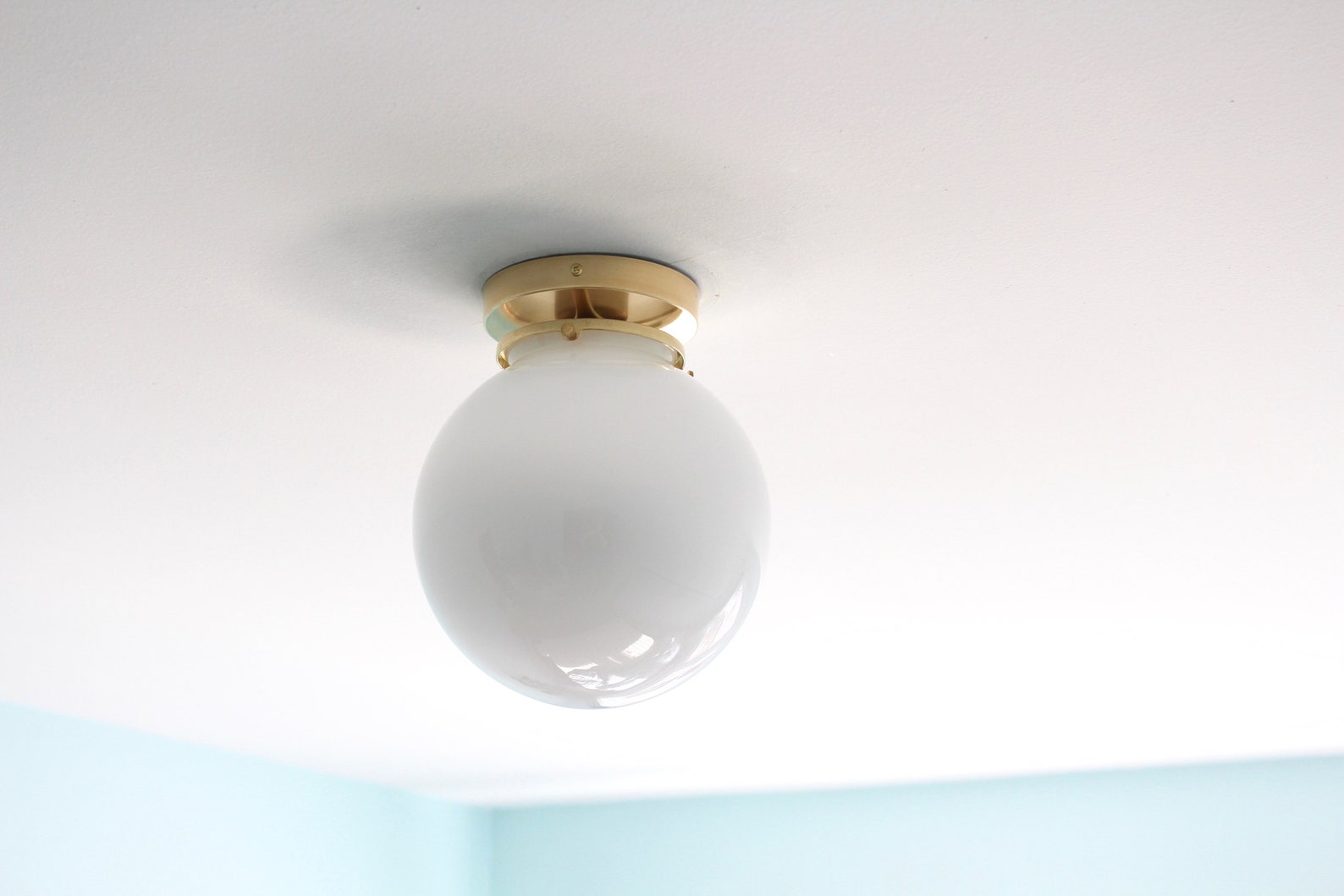 Bubble Flush Mount Ceiling Lighting Fixture, Brass Flush Mount Lamp ...
