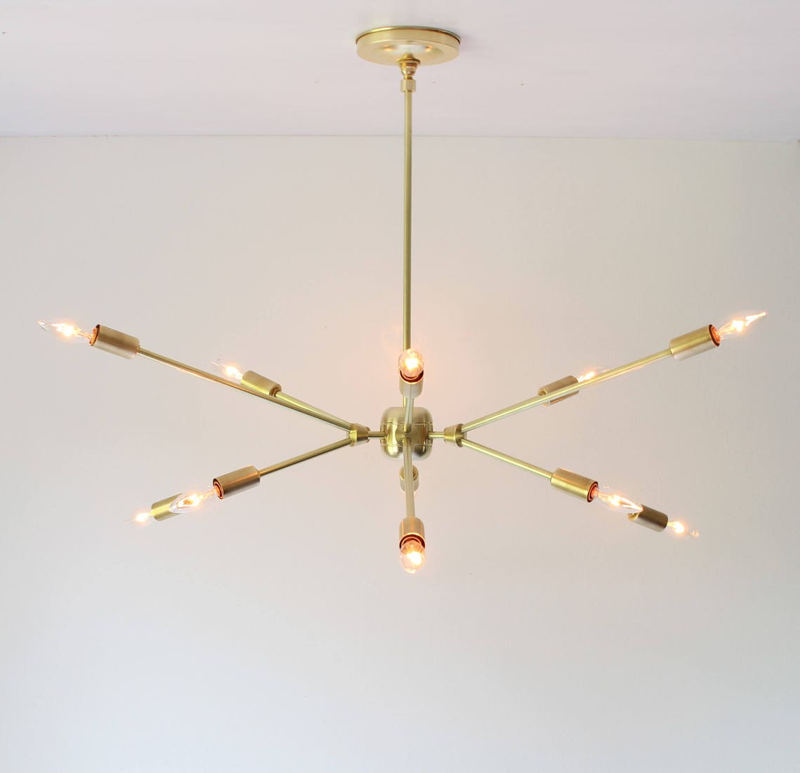 Sputnik Chandelier Large Starburst Pendant Lighting Fixture | Etsy