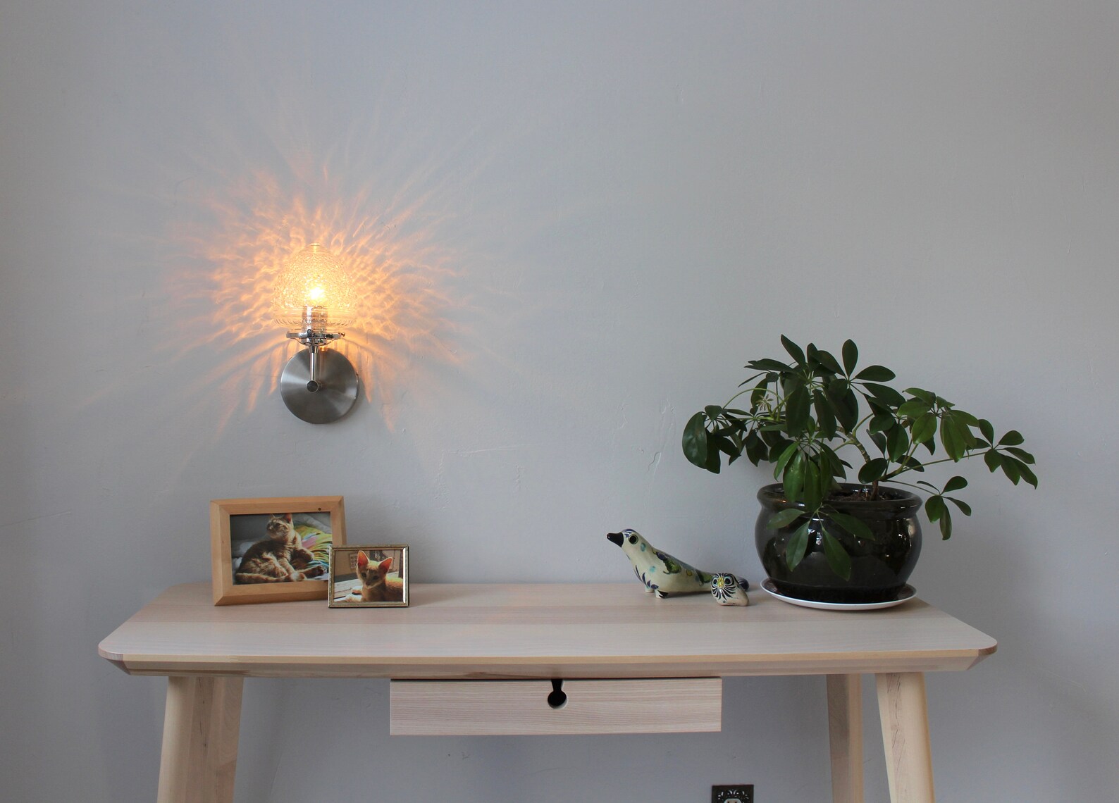 Sconce Lamp, Wall Mounted Sconce Lighting Fixture, Nickel Brass or ...