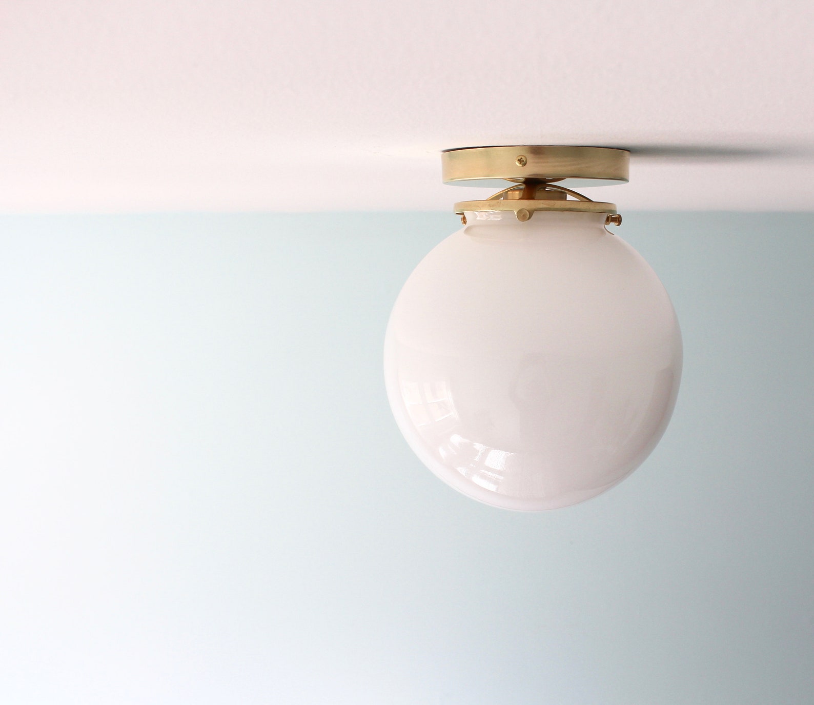 Bubble Flush Mount Ceiling Lighting Fixture, Brass Flush Mount Lamp ...