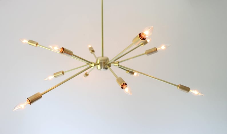 Sputnik Chandelier Large Starburst Pendant Lighting Fixture | Etsy