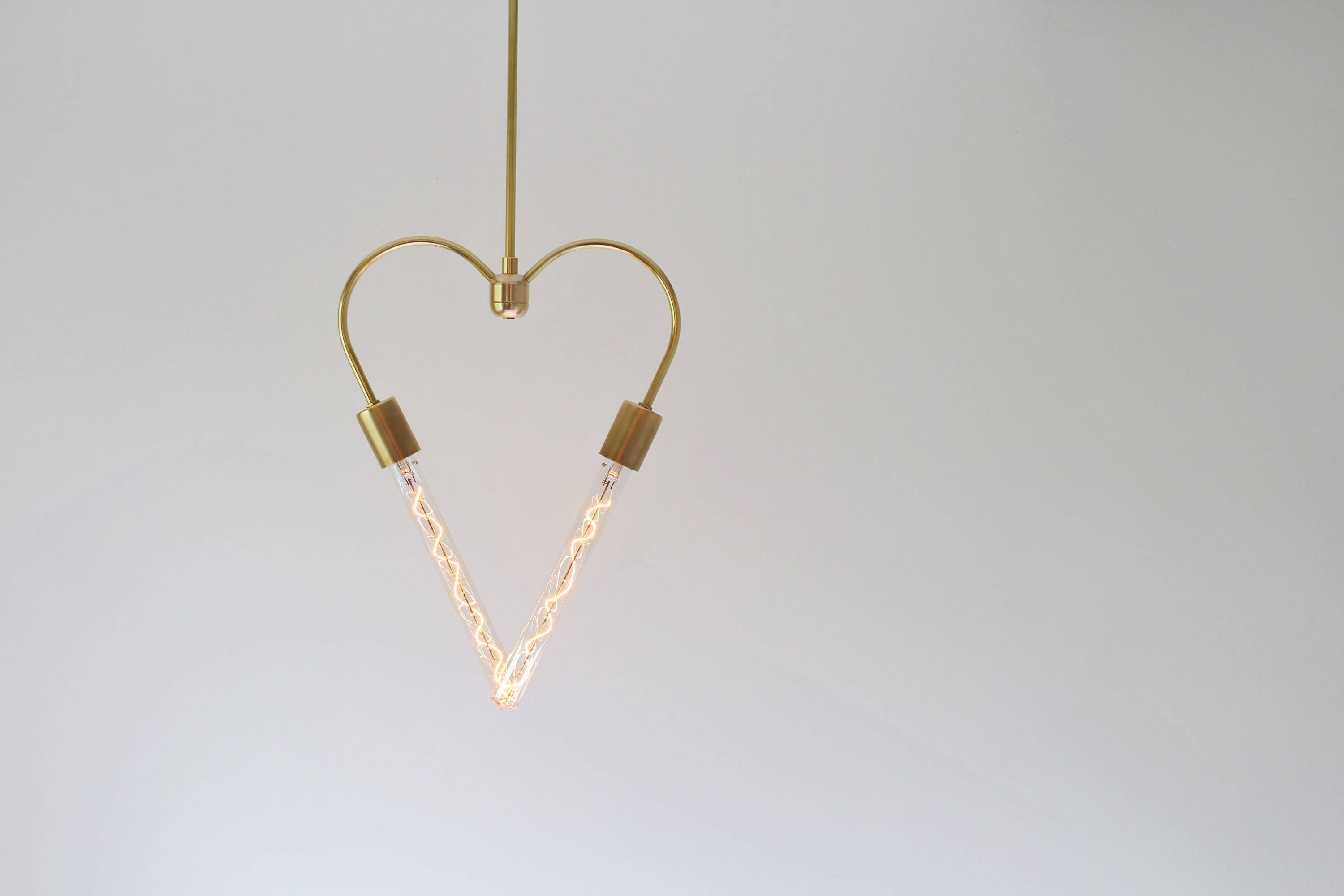 Heart Shaped Pendant Lamp Modern Brass Pendant Lighting | Etsy