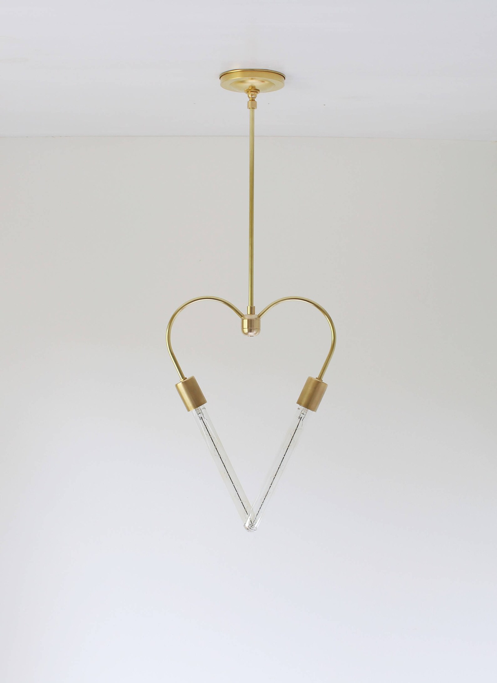 Heart Shaped Pendant Lamp Modern Brass Pendant Lighting | Etsy