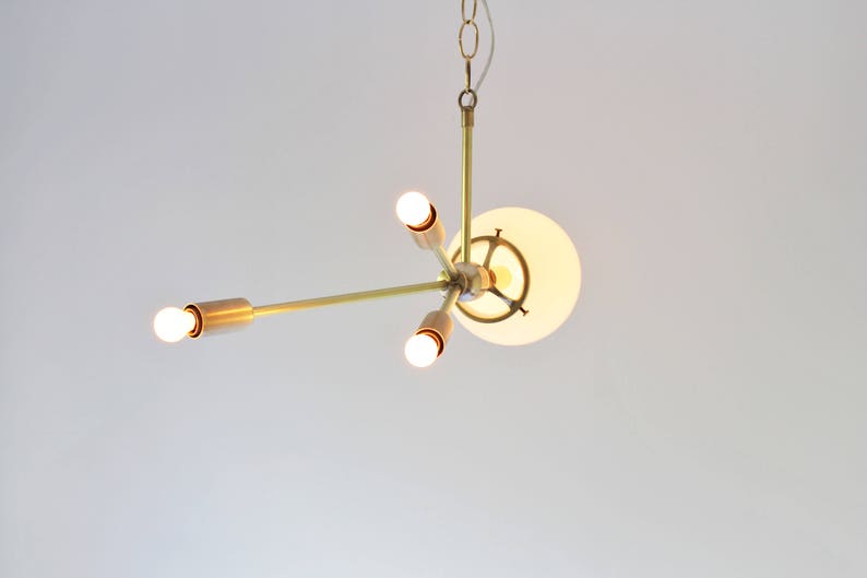 Comet Pendant Lamp, Hanging Brass Pendant Lighting Fixture, Mid Century ...