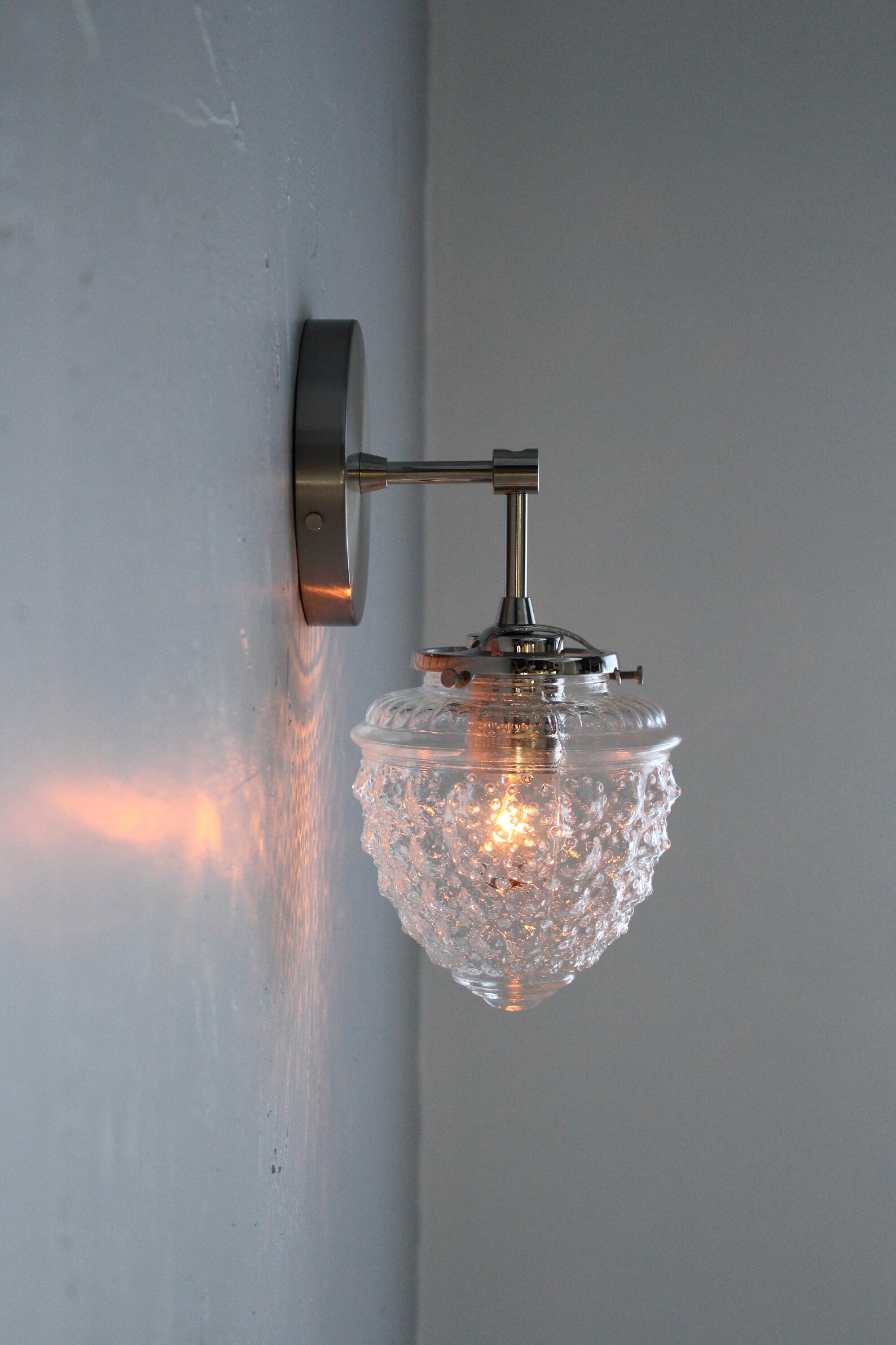 Sconce Lamp, Wall Mounted Sconce Lighting Fixture, Nickel Brass or ...