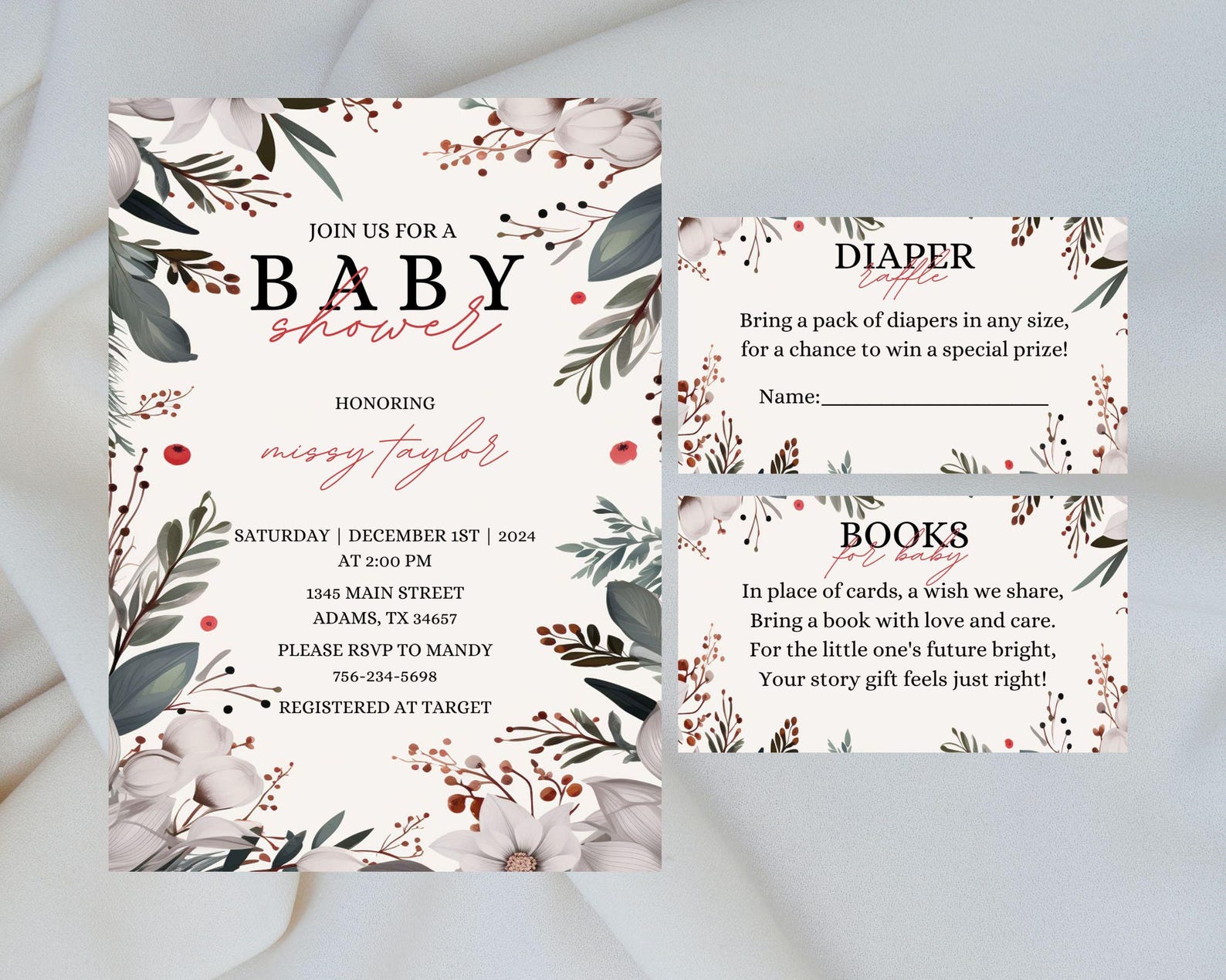 Holiday Invite - Holiday - Baby Shower Invite - Baby Shower Bundle ...