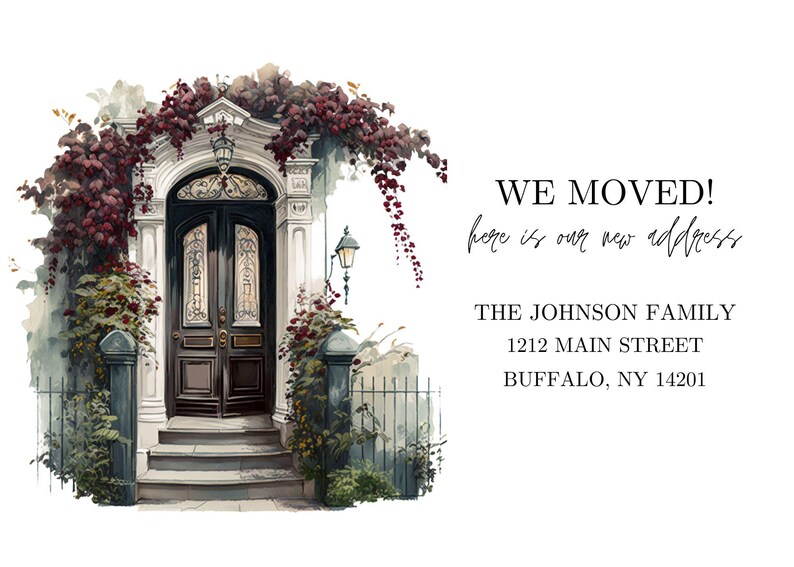 Editable Moving Announcement Template | New Address Card | We've Moved ...