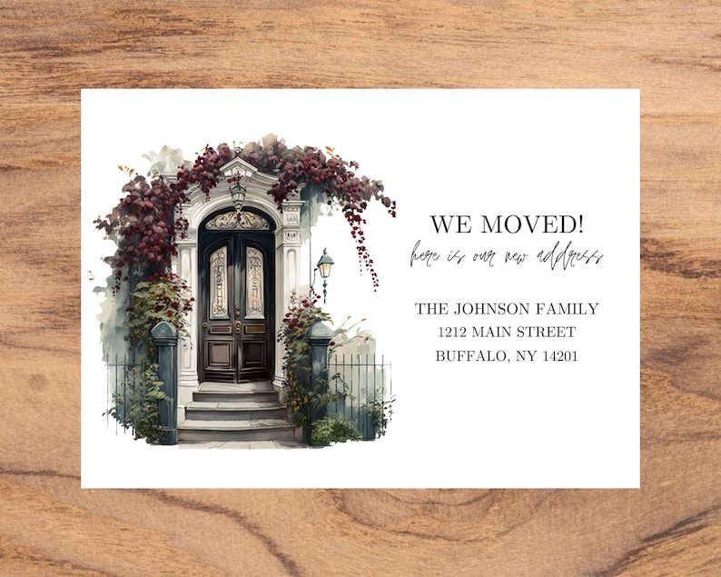 Editable Moving Announcement Template | New Address Card | We've Moved ...