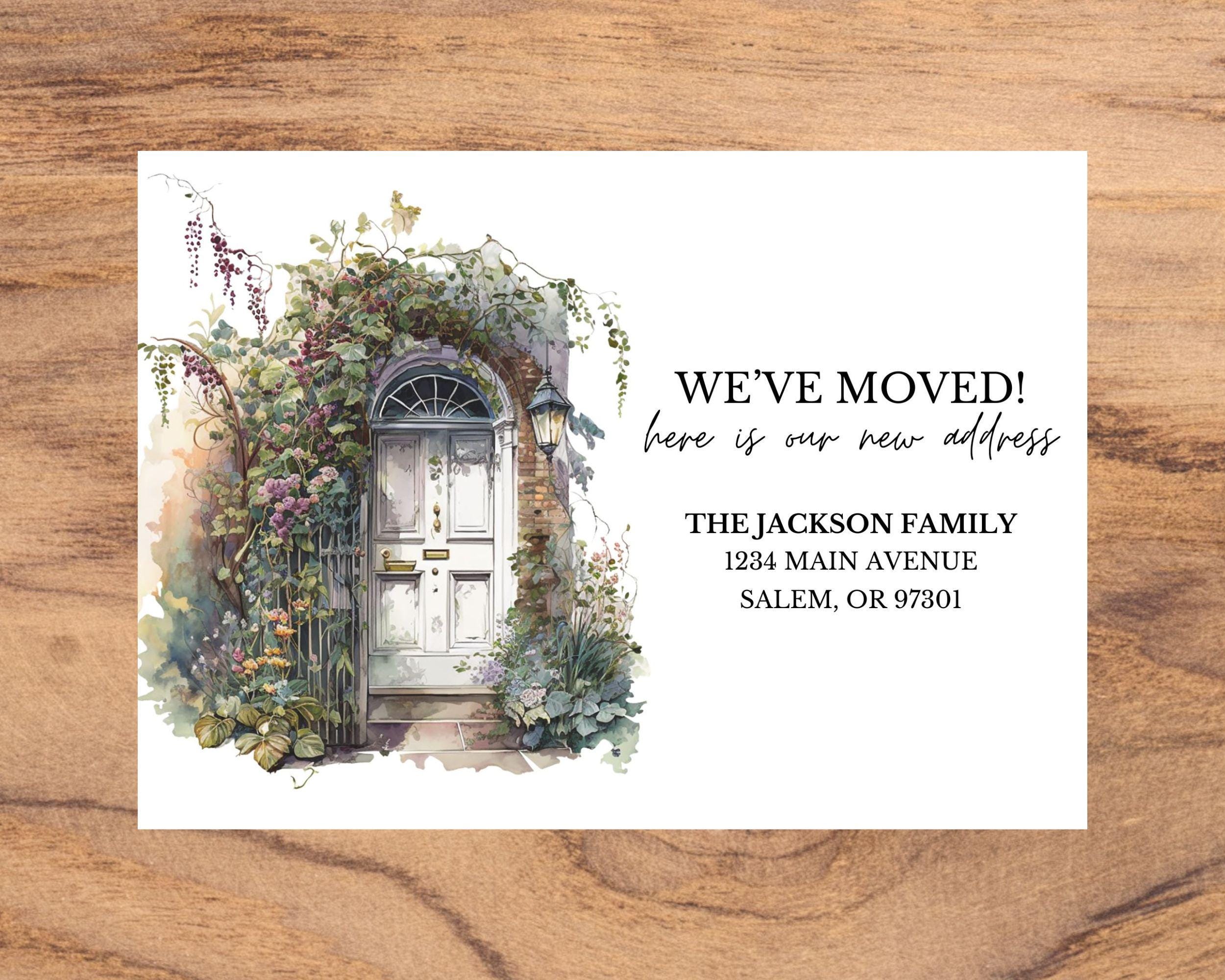 Editable Moving Announcement Template | New Address Card | We've Moved ...