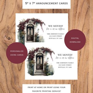 Editable Moving Announcement Template | New Address Card | We've Moved ...