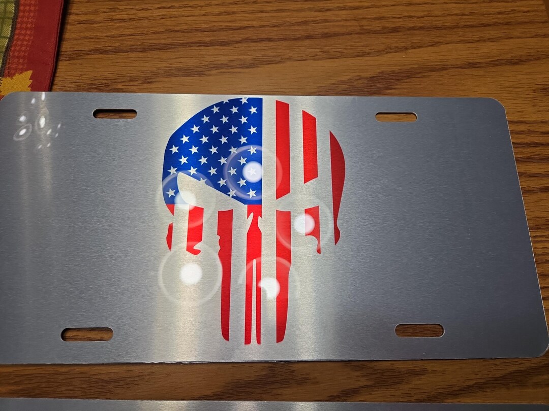 Punisher Skull License Plate - Etsy