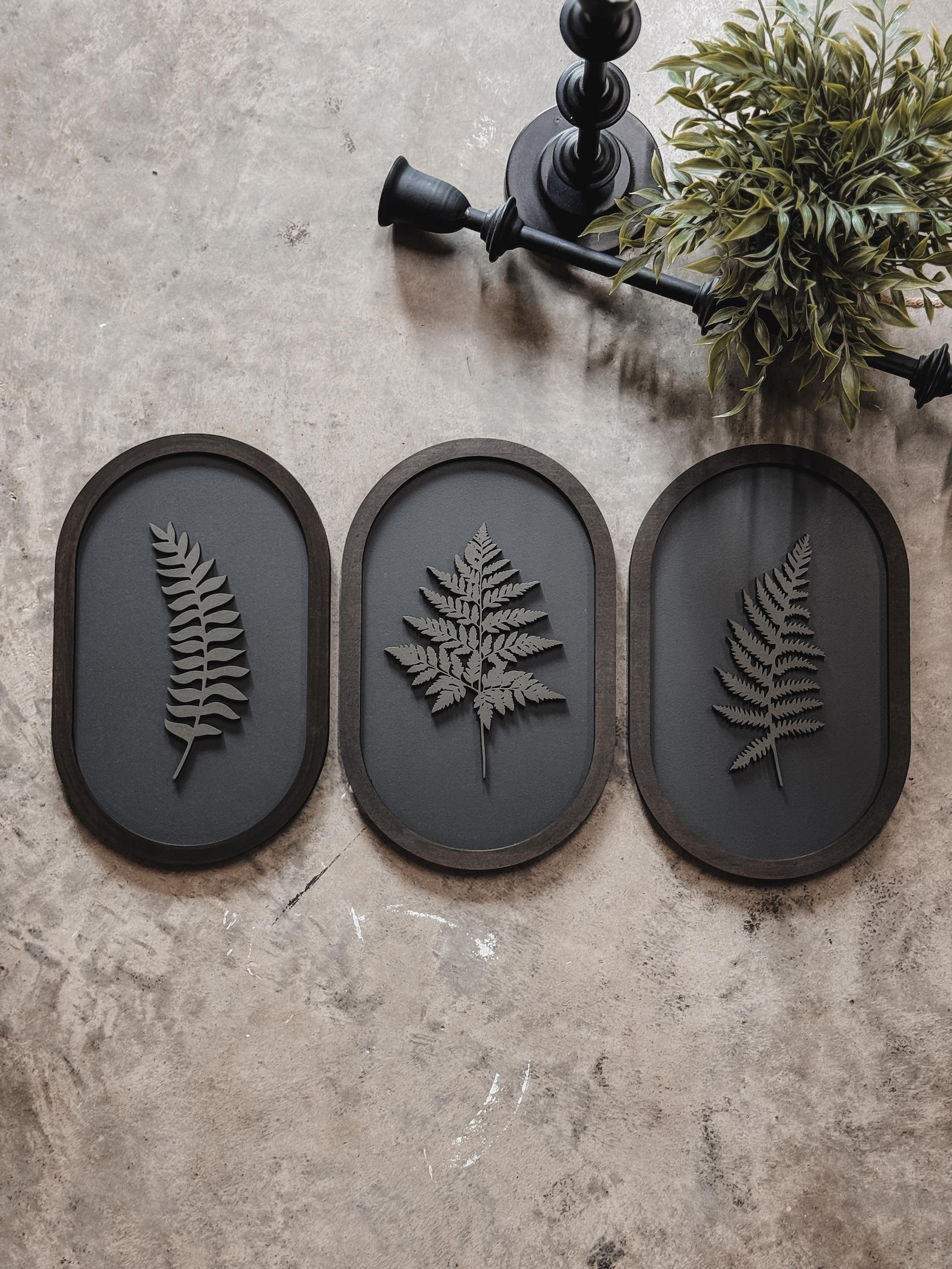 Modern Botanical Wall Art – Laser Cut Fern Leaf Signs – Minimalist 3D ...