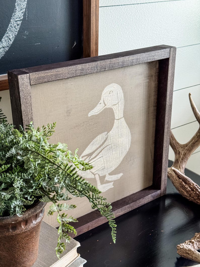 Hand-painted Duck Wall Art | Rustic Farmhouse Lake House Sign - Etsy