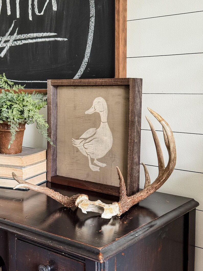Hand-painted Duck Wall Art | Rustic Farmhouse Lake House Sign - Etsy